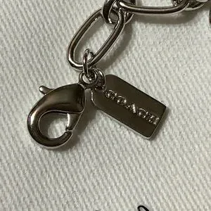 Coach | Jewelry | Coach Silver Signature Link Bracelet | Poshmark